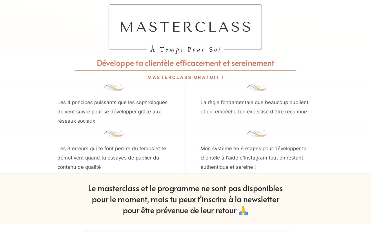 Masterclass & Programme